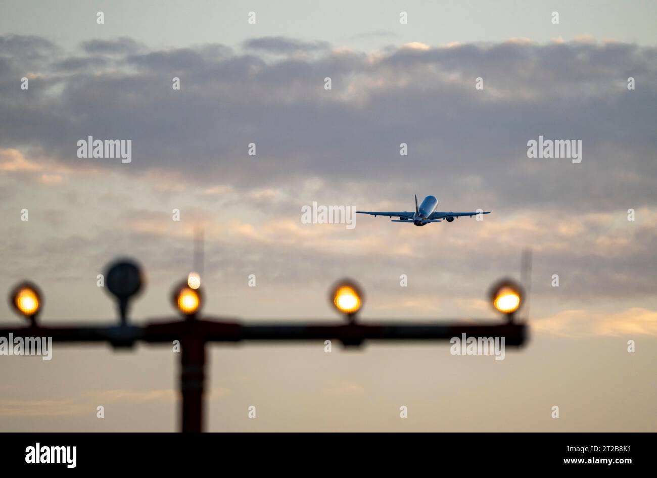 Düsseldorf International Airport, take-off from runway south, 05R/23L ...