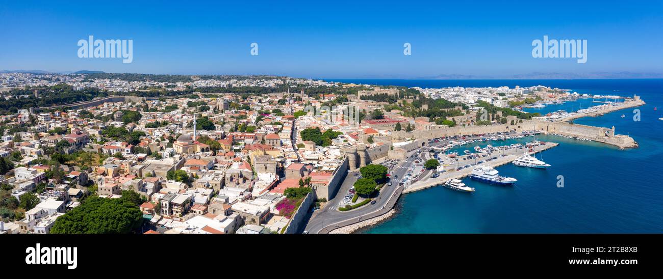 Antique architecture of old town, famous Knights Grand Master Palace ...