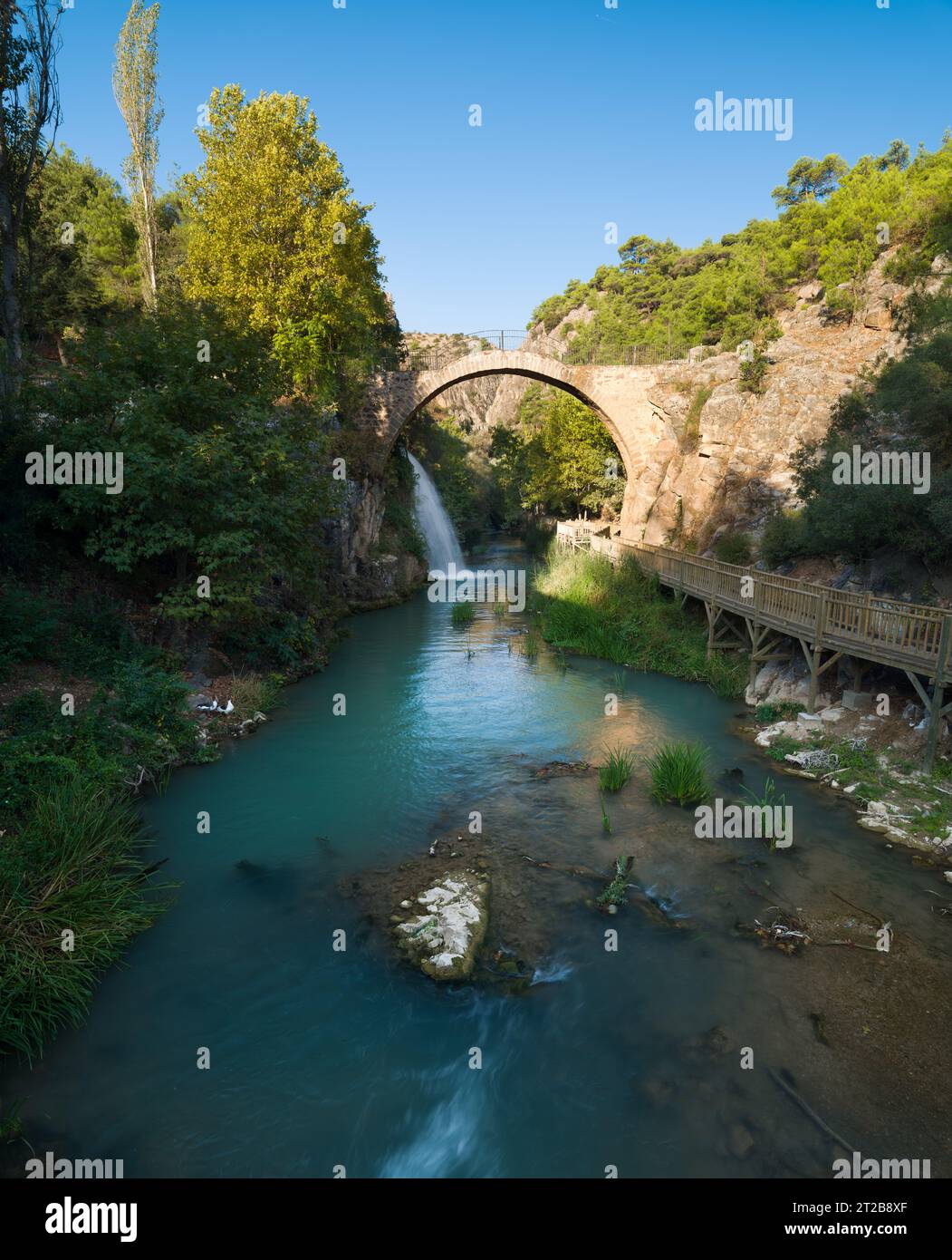 Clandras bridge and waterfall. It is a Phrygian period structure. The ...