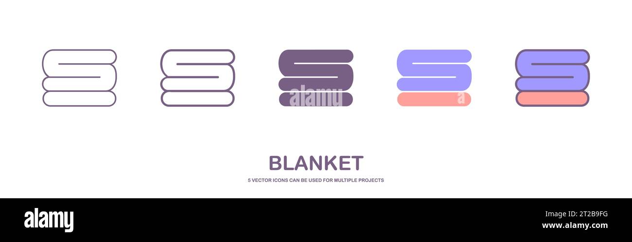 Set of blanket icon vector. bed sheet icon. Simple, flat, outline. icon ...