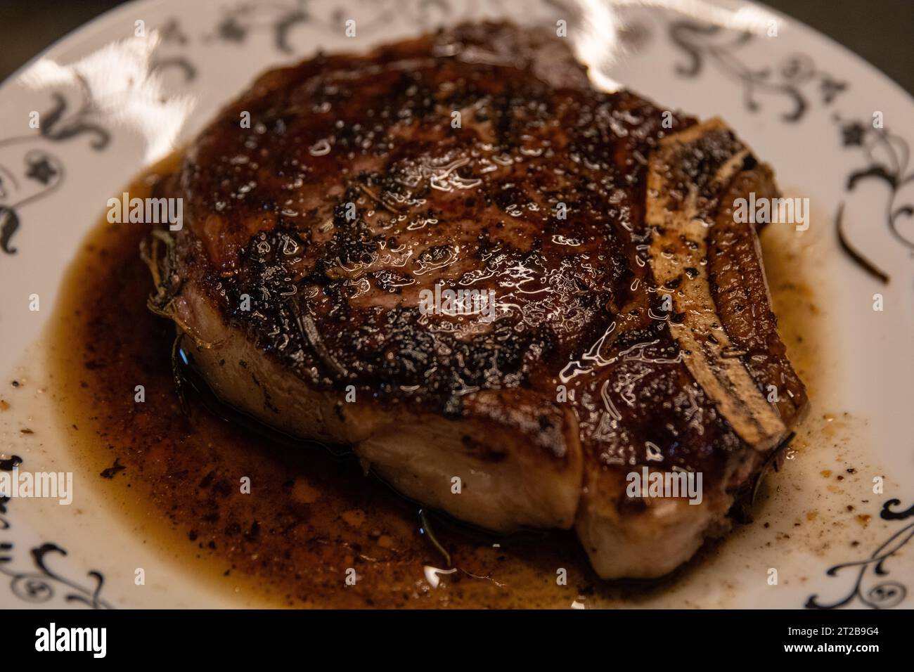 Grilled bone in ribeye steak hi-res stock photography and images - Alamy