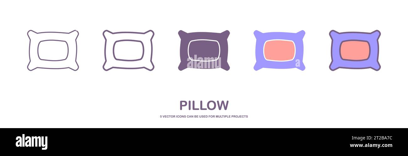 Pillow Logo Icon Designs Vector Set Icon Of Pillow Sign Vector