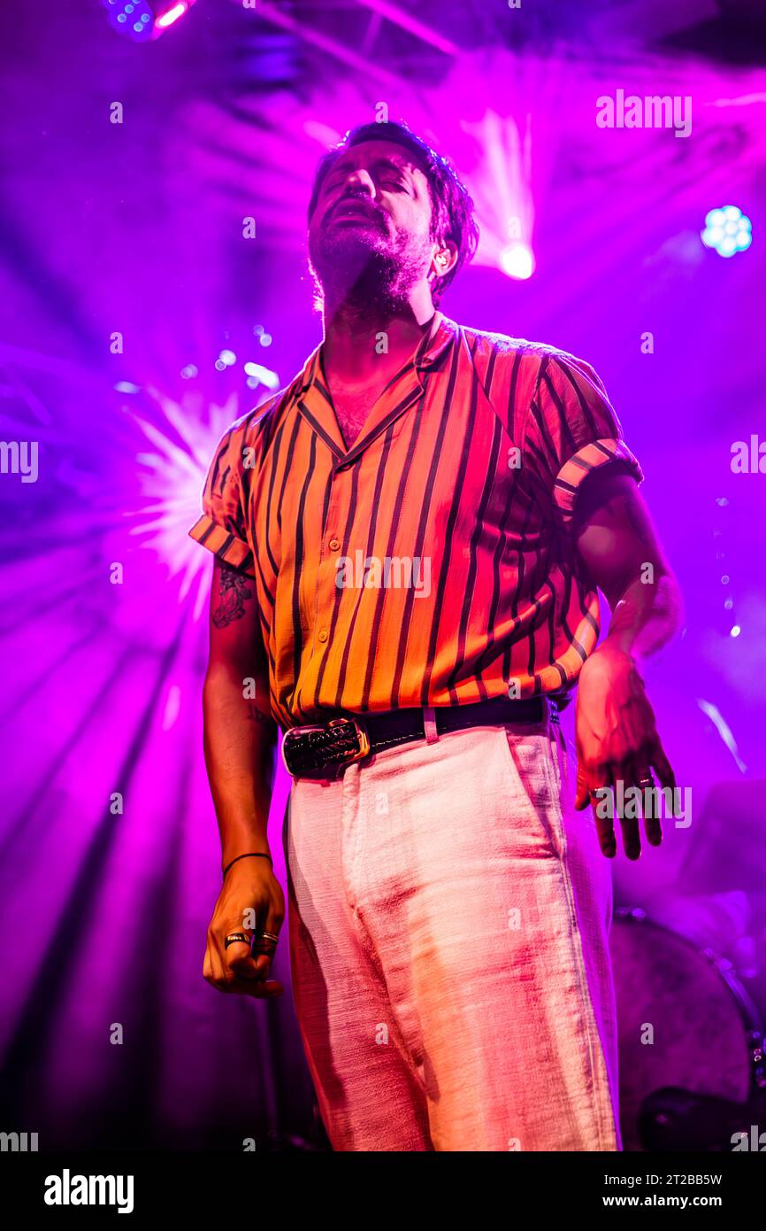 Milan Italy. 17th Oct 2023. The American band YOUNG THE GIANT performs ...