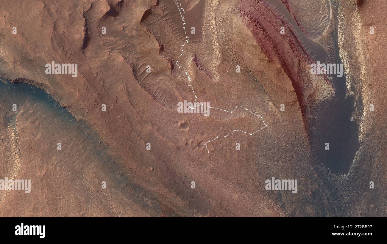 . A Map of Curiosity's Difficult Climb. This map shows the route NASA's ...