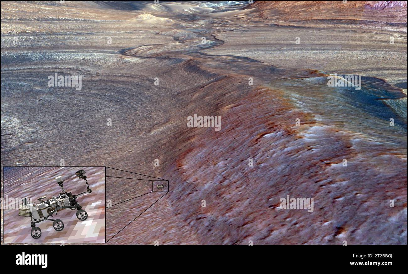 . Rendering Depicts Curiosity at Gediz Vallis Ridge. NASA's Curiosity ...