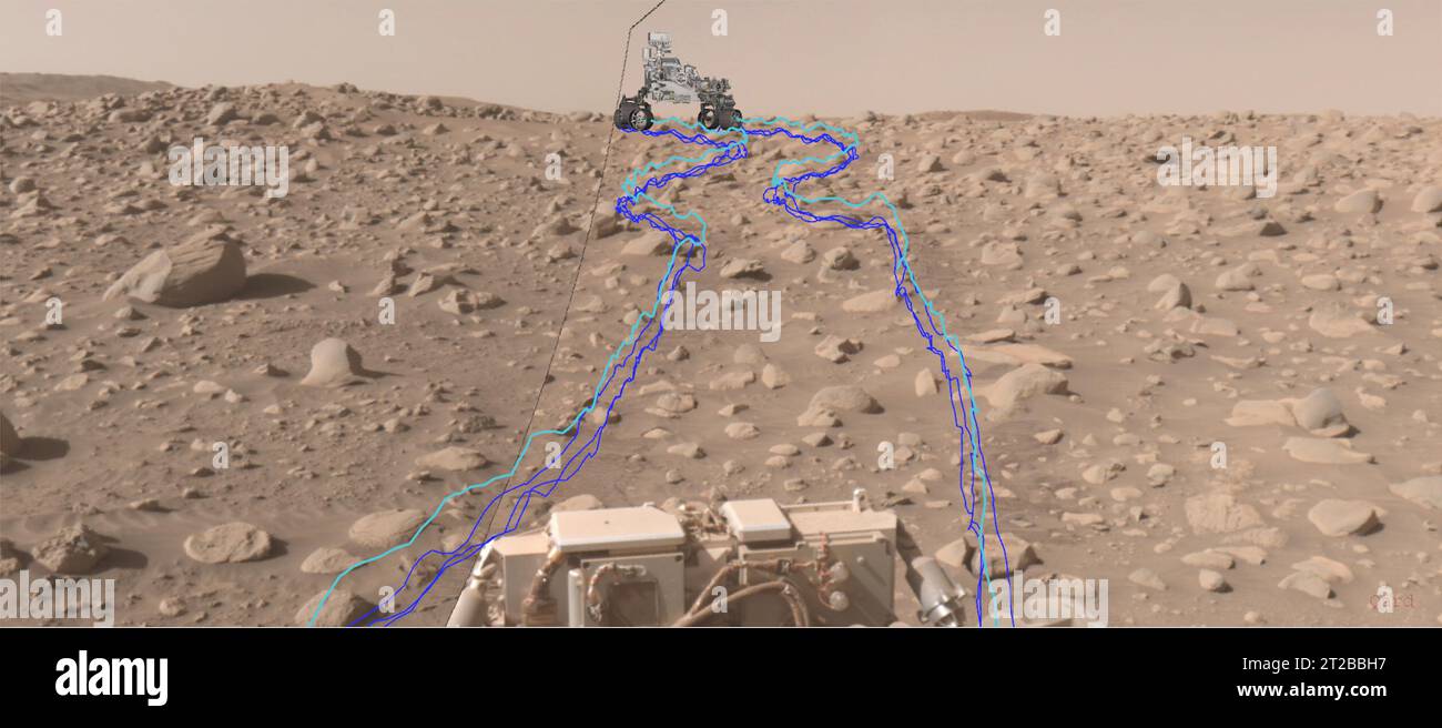 . Perseverance's AutoNav Leads the Way. This annotated composite image ...