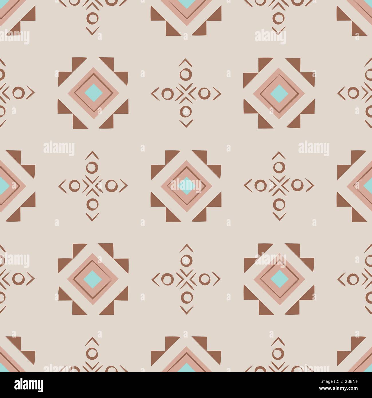 Aztec ethnic seamless pattern with blocks. Simple native American ...