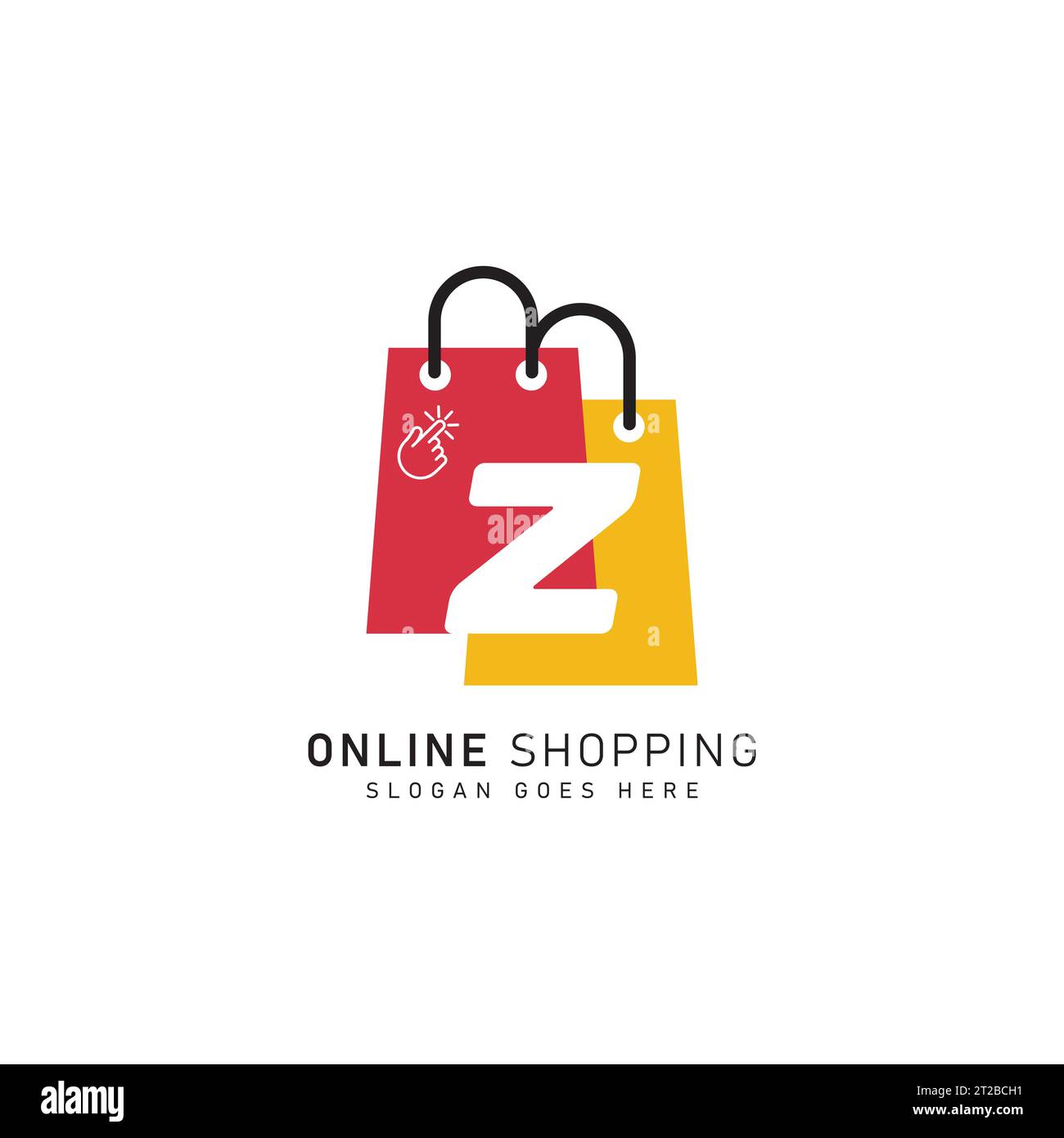 Shopping Bag Logo icon symbol with Letter Z. Vector file Alphabet Z ...