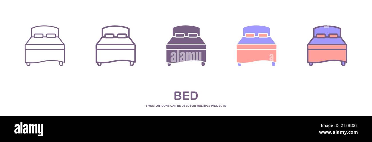 Hotel bed room night Stock Vector Images - Alamy