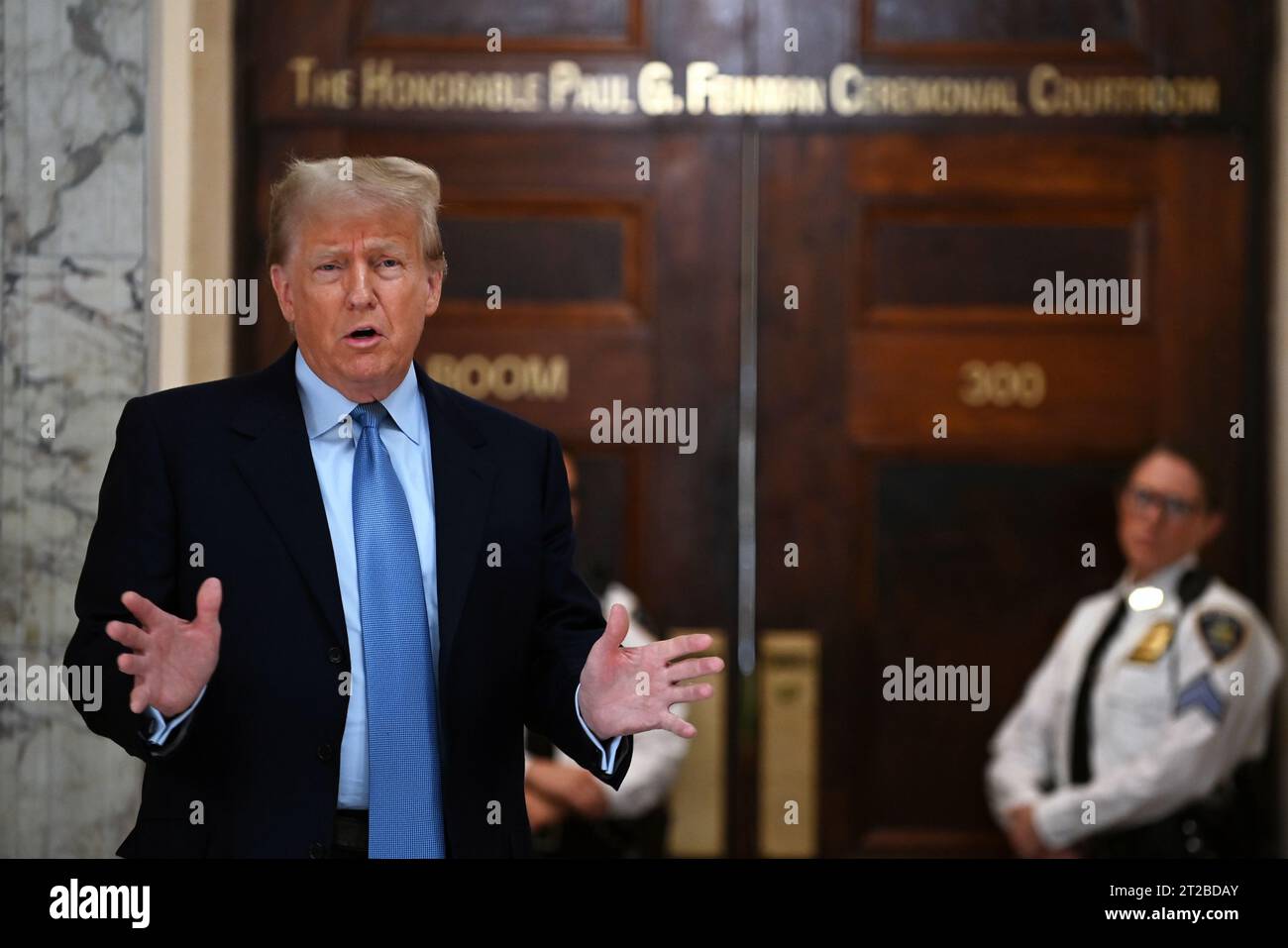 New York, New York, USA. 18th Oct, 2023. Former President Donald Trump ...