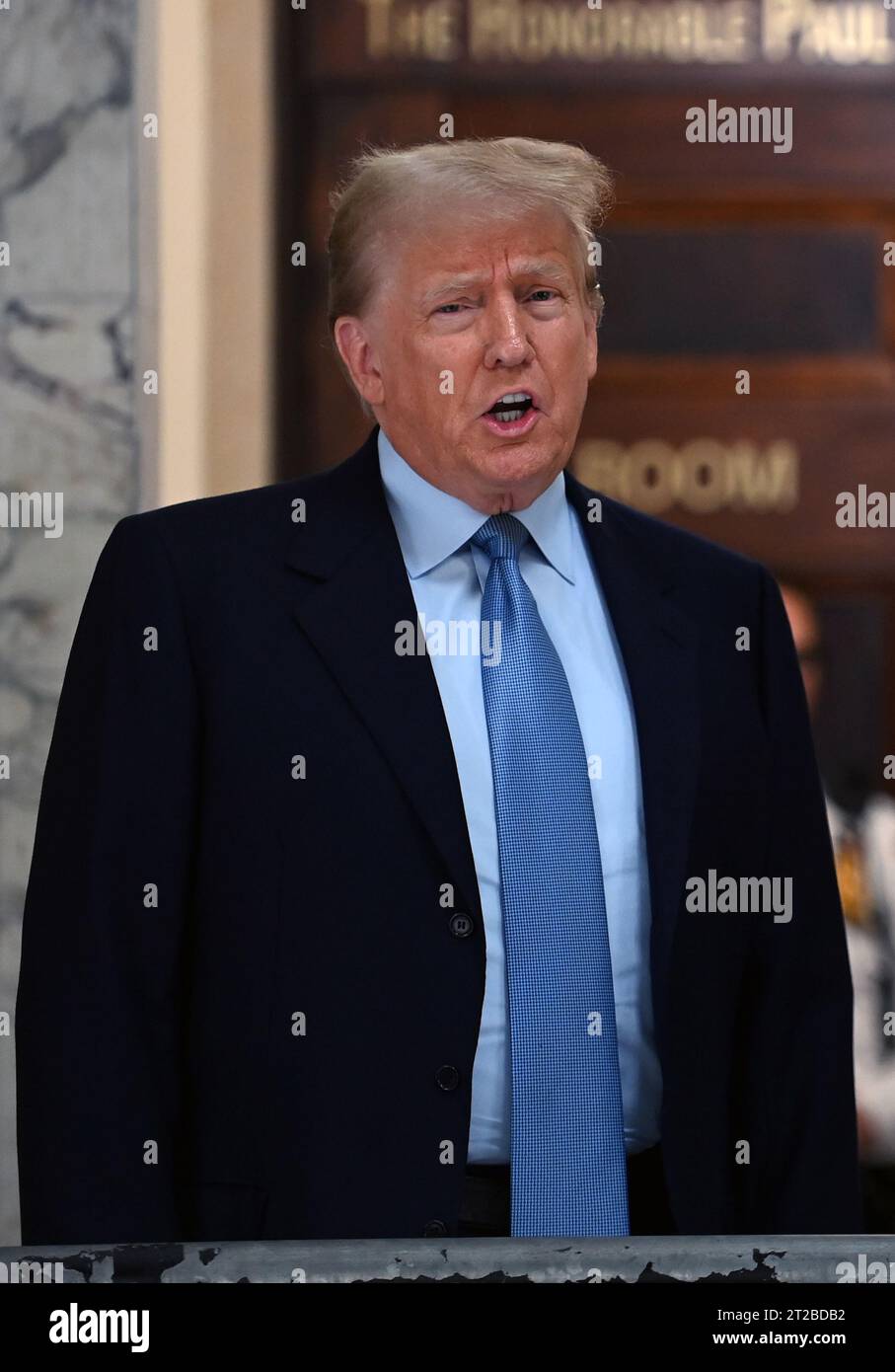 New York, New York, USA. 18th Oct, 2023. Former President Donald Trump ...