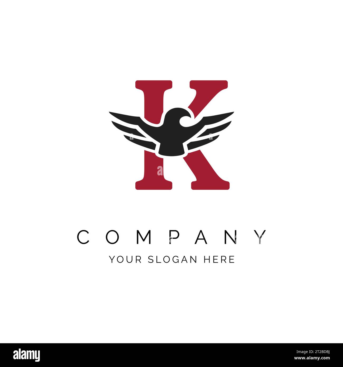 K Letter Logo, Eagle wings logo, Falcon Logo Template vector ...