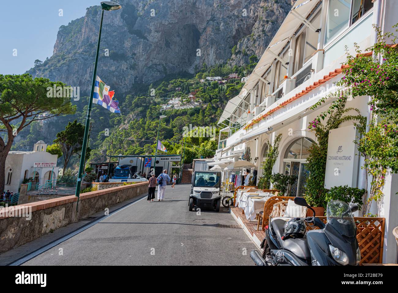 The Beach, café, hotels and bars of Marina Piccola, Via Marina Piccola ...