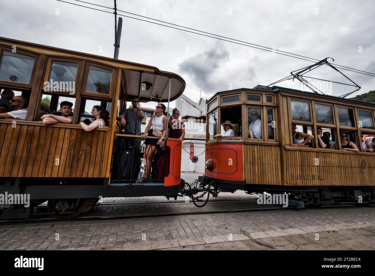 Historic wooden train and tramways hi-res stock photography and images - Alamy