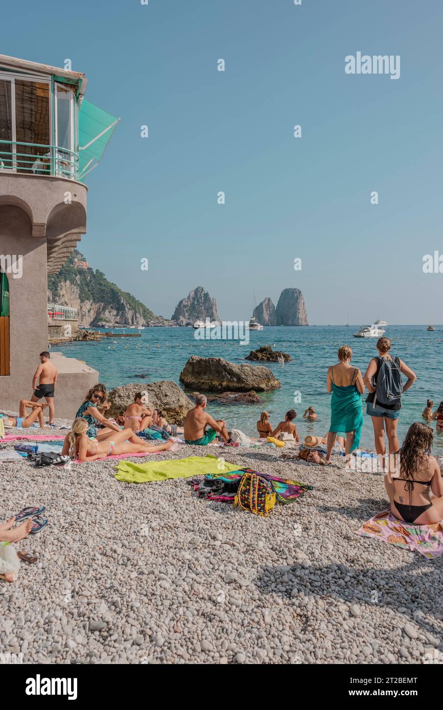 The Beach, café, hotels and bars of Marina Piccola, Via Marina Piccola ...