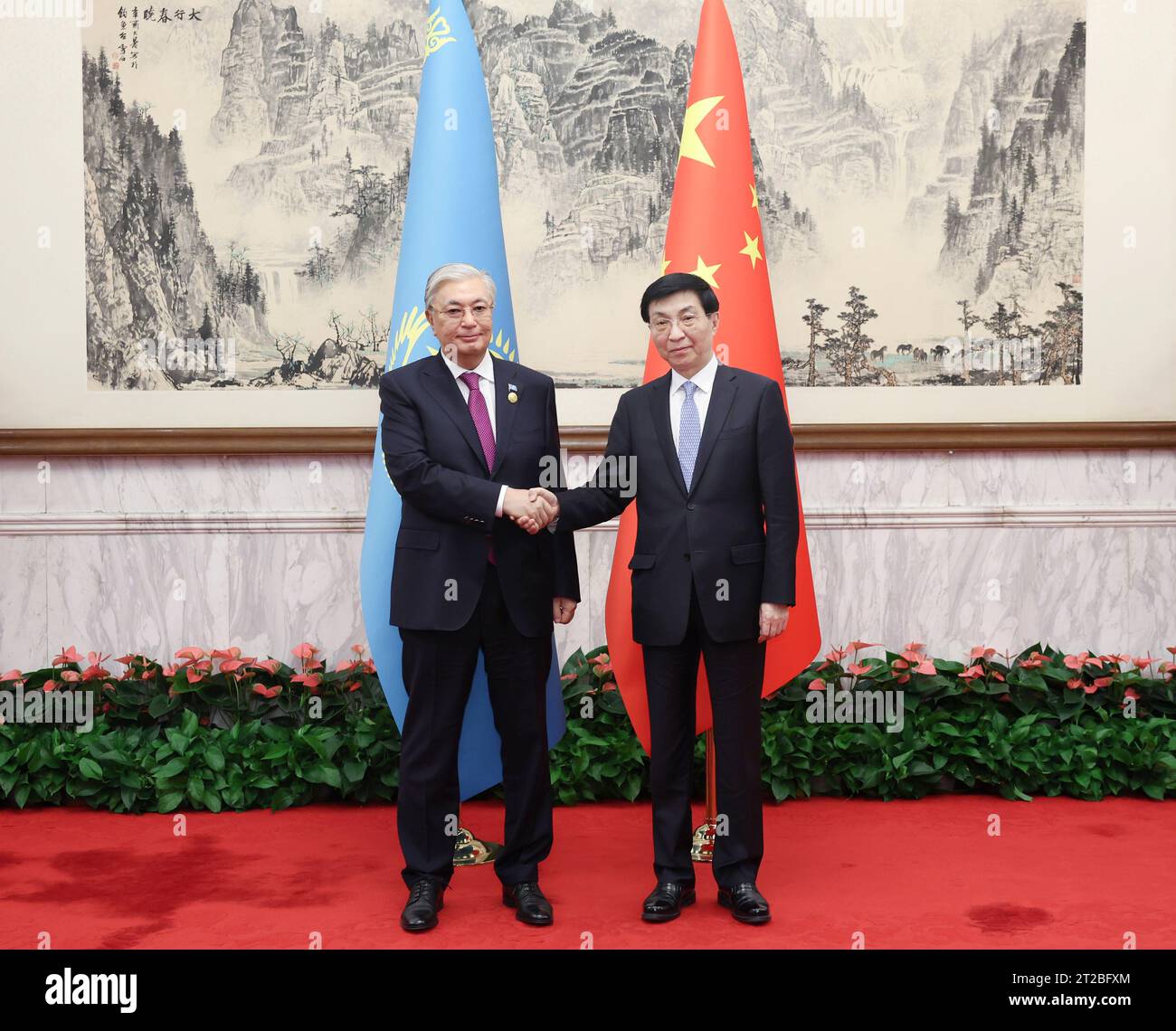 Beijing, China. 18th Oct, 2023. Wang Huning, chairman of the National ...