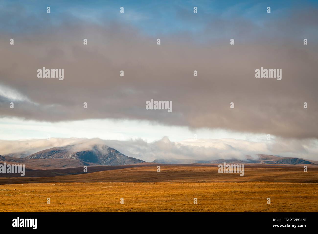 An autumnal HDR image of the landscape around Altnaharra in the middle ...