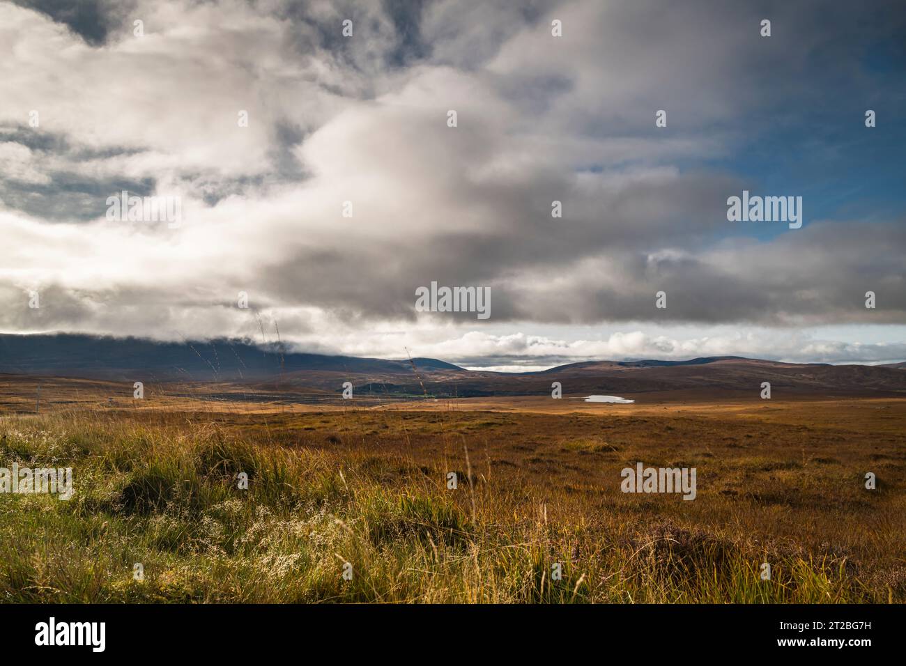 An autumnal HDR image of the landscape around Altnaharra in the middle ...