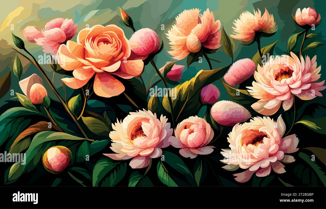Peony fragrance Stock Vector Images - Alamy