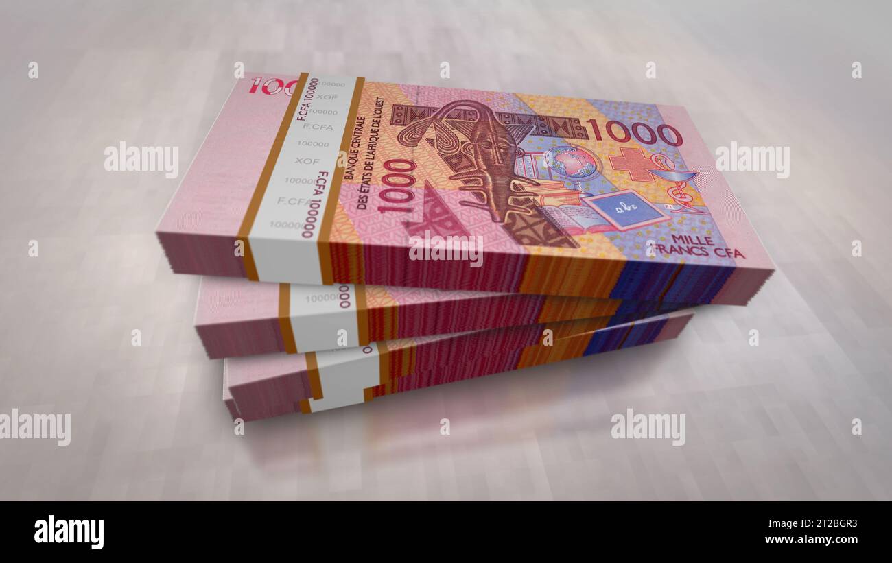 West African CFA money Franc Niger Mali Senegal Africa pack 3d ...