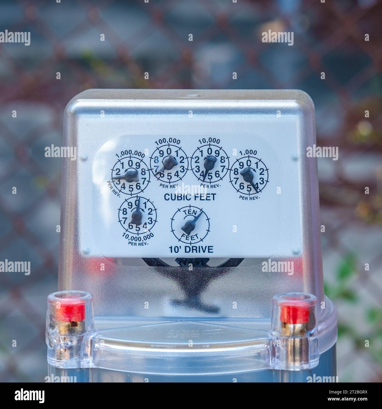 Closeup of gas meter display Stock Photo - Alamy