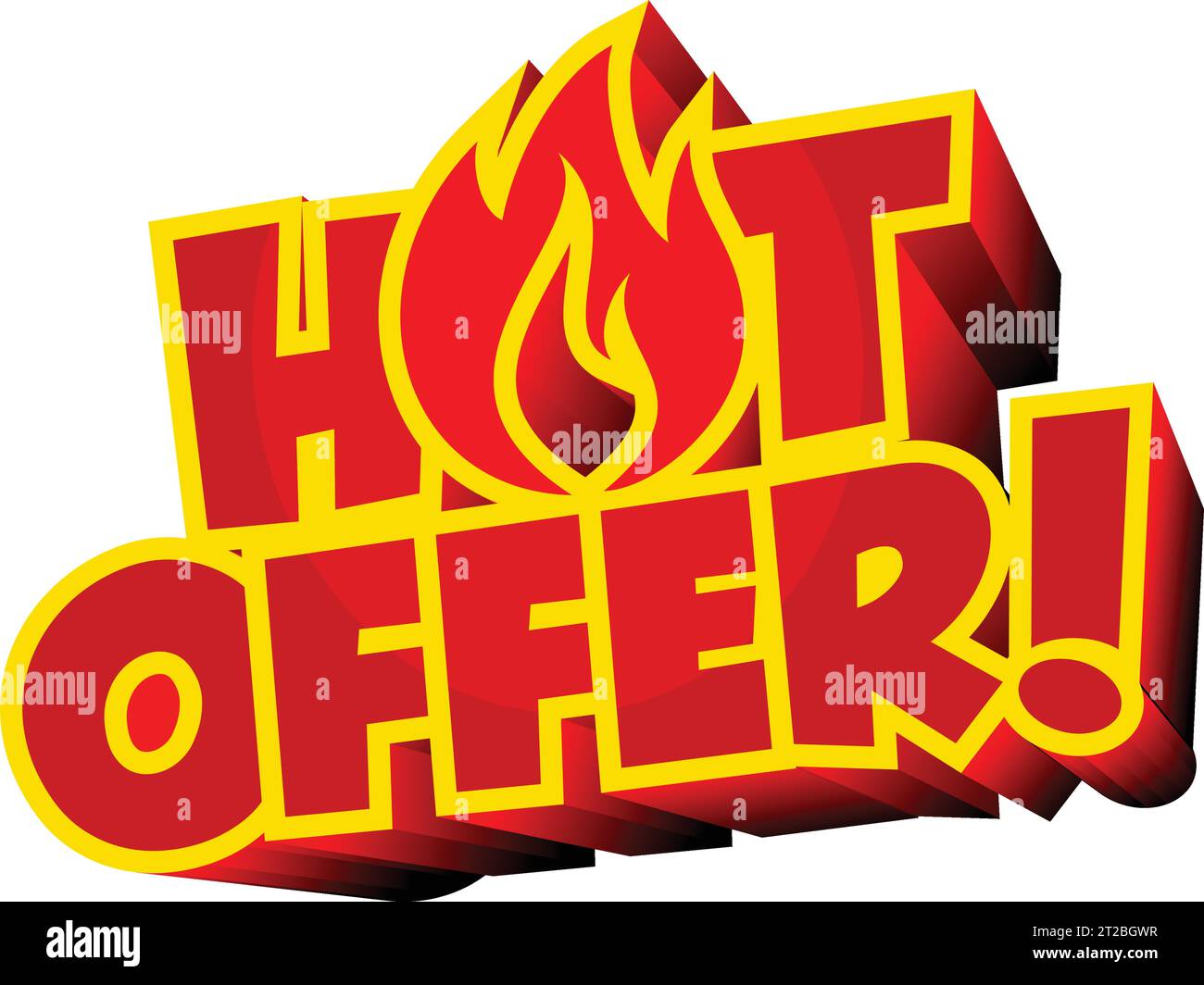 Special fiery Offer, Hot Sale banner or sticker design template ...