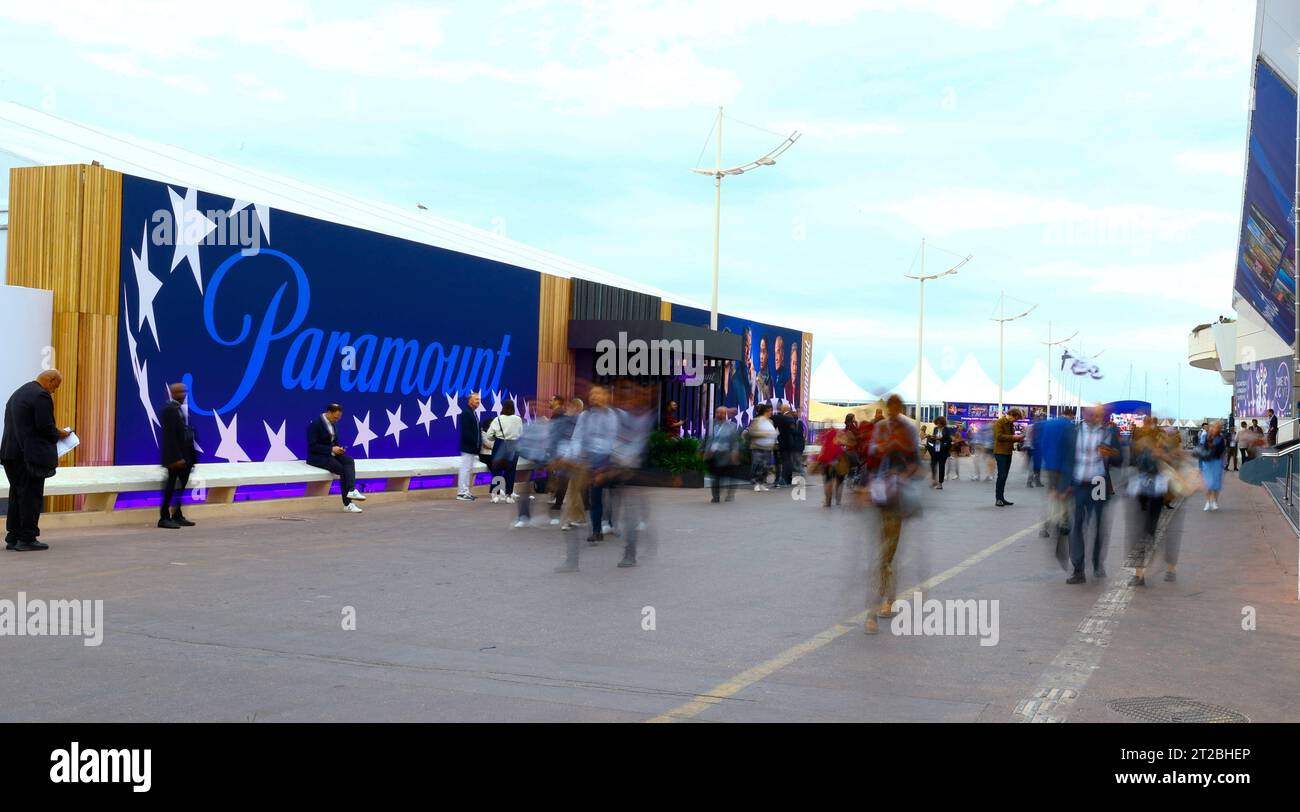 Cannes, France - October 18, 2023: MIPCOM with Paramount Booth/The ...