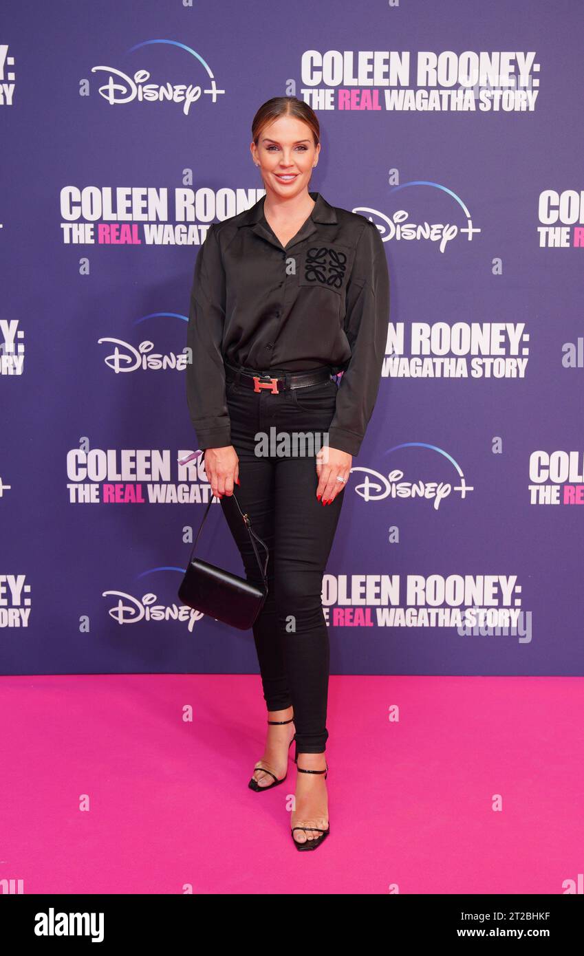 Danielle Lloyd attends the screening of Coleen Rooney: The Real Wagatha ...