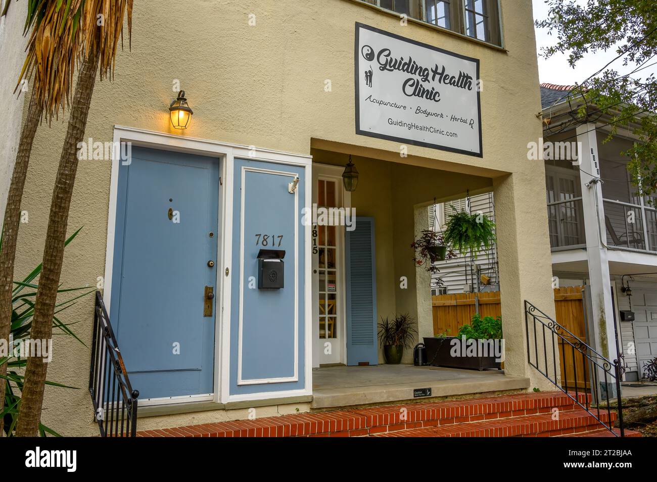 NEW ORLEANS, LA, USA - OCTOBER 12, 2023: Entrance to the Guiding Health ...