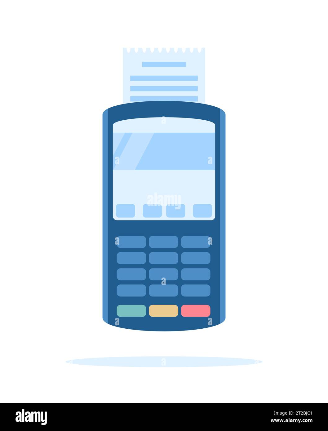 POS payment terminal isolated on a white background. Vector illustration in flat style Stock ...