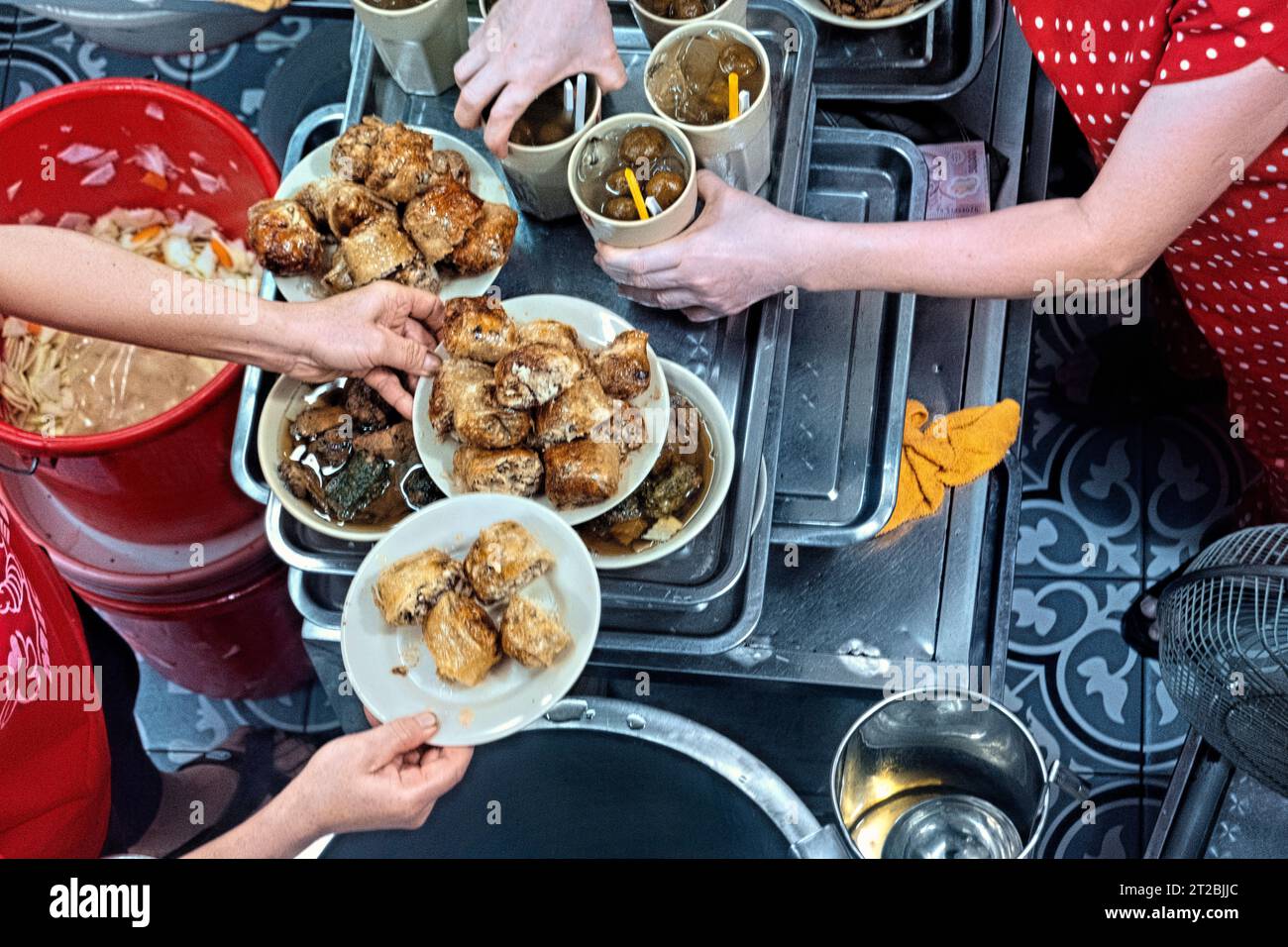 Bun cha at the famed Bun Cha Dac Kim restaurant, Hanoi, Vietnam Stock ...