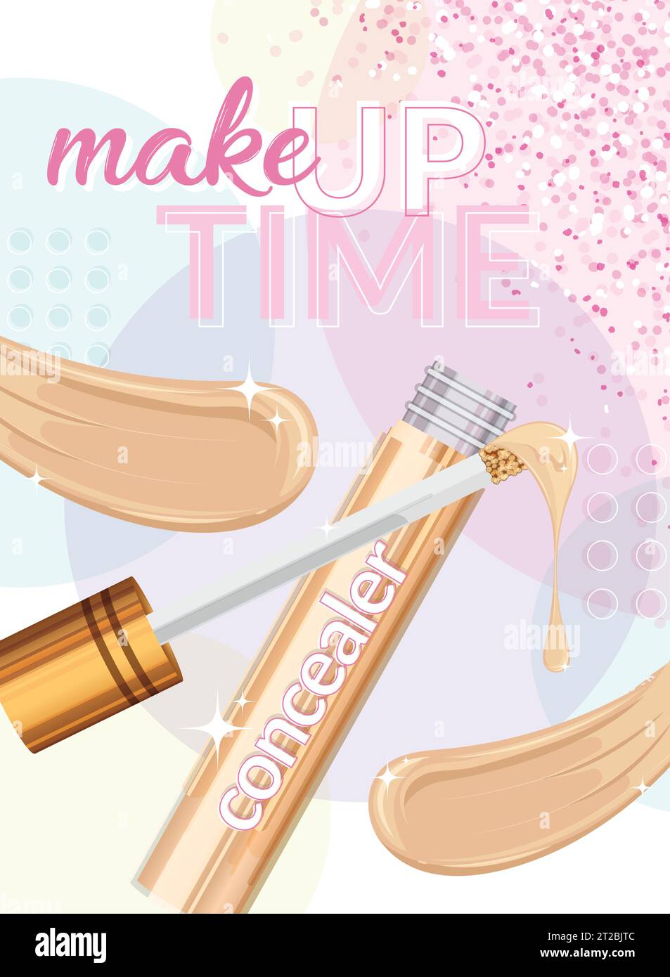 Flat concealer brush Stock Vector Images - Alamy