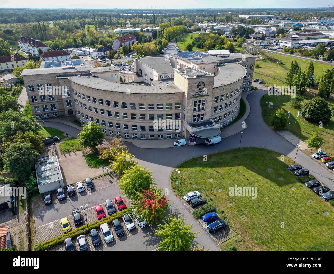 Bitterfeld Wolfen, Germany. 04th Oct, 2023. The town hall of Bitterfeld ...