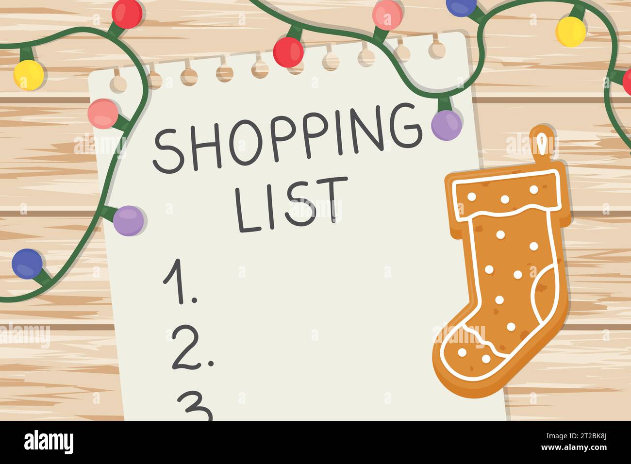 christmas shopping list- vector illustration Stock Vector Image & Art ...