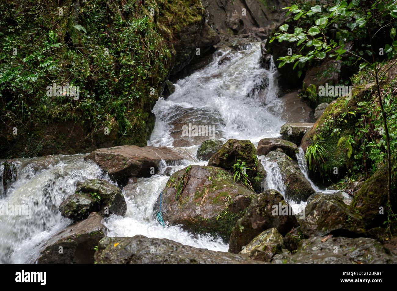 Creek flowing between large rocks hi-res stock photography and images ...