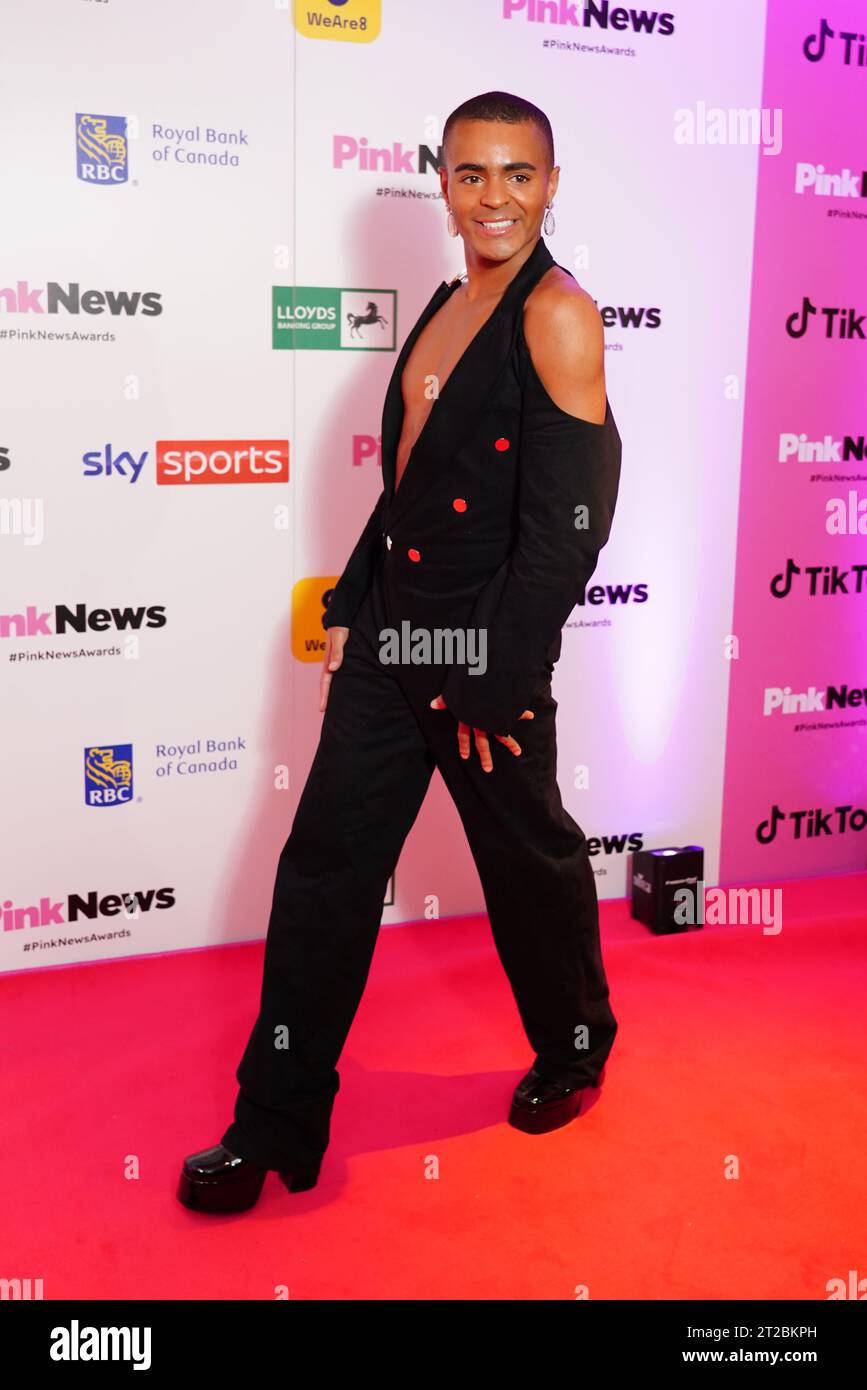Layton Williams attending the PinkNews Awards at the Royal Lancaster ...