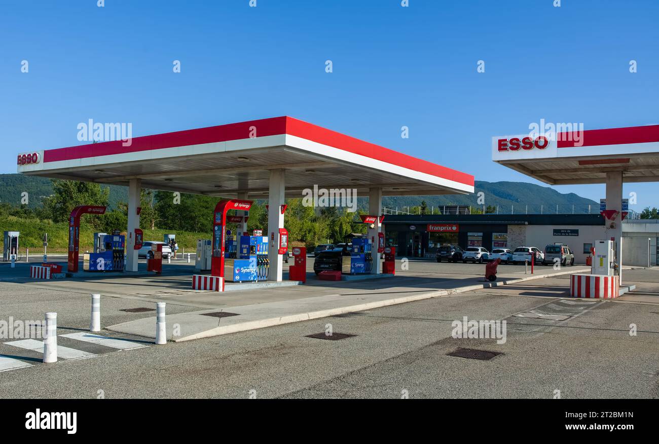 La Baume, France - July 30, 2023: Service area Aire de Porte de la ...