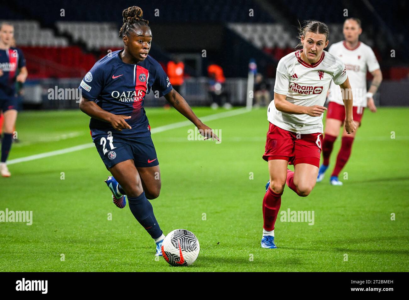 Paris, France. 18th Oct, 2023. Sandy BALTIMORE of PSG and Hannah ...