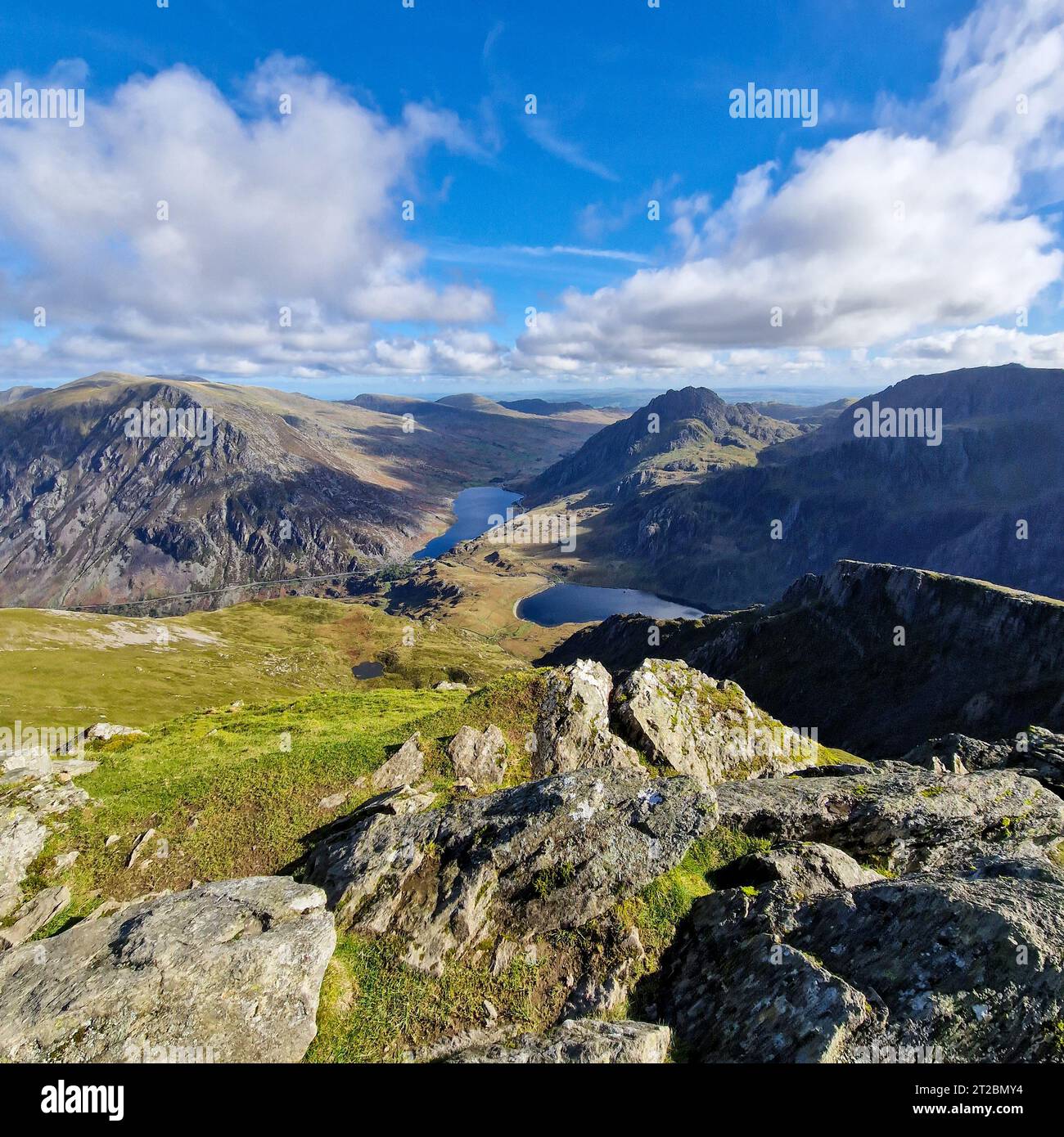 Climbing the scenic Tryfan hillside, embracing the beauty of fall on ...