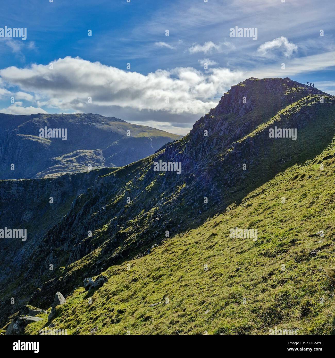 Climbing the scenic Tryfan hillside, embracing the beauty of fall on ...