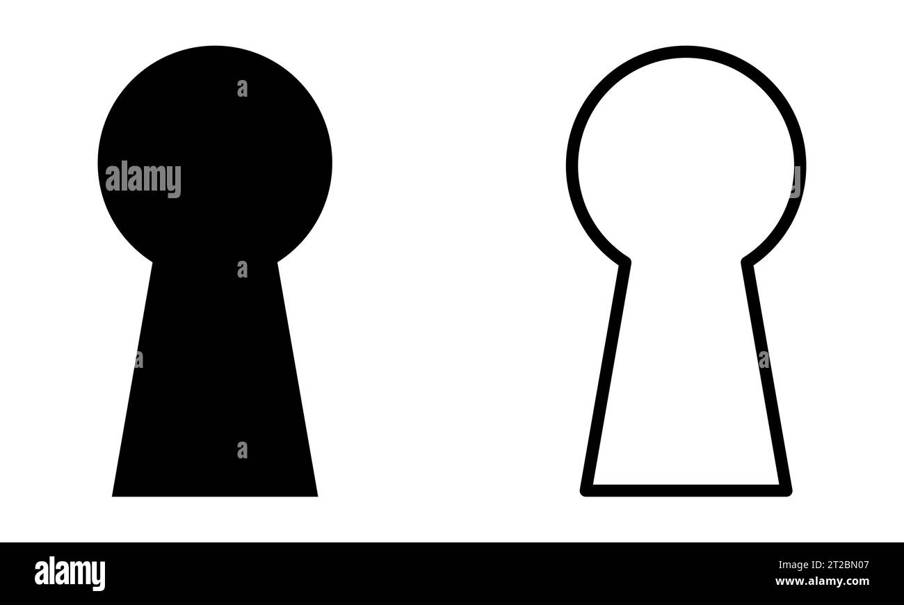 Door key hole icons. Security, protection concept. Vector illustration ...