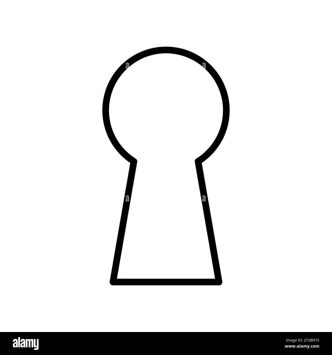 Door line keyhole icon. Vector illustration isolated on white ...