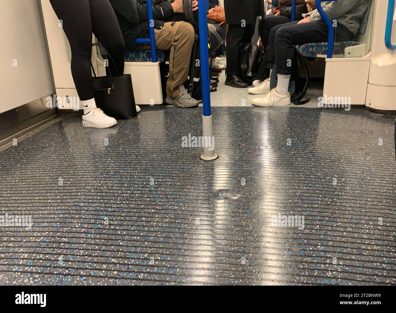 Euston, London, UK. 18th October, 2023. A noticeably shining surface on ...
