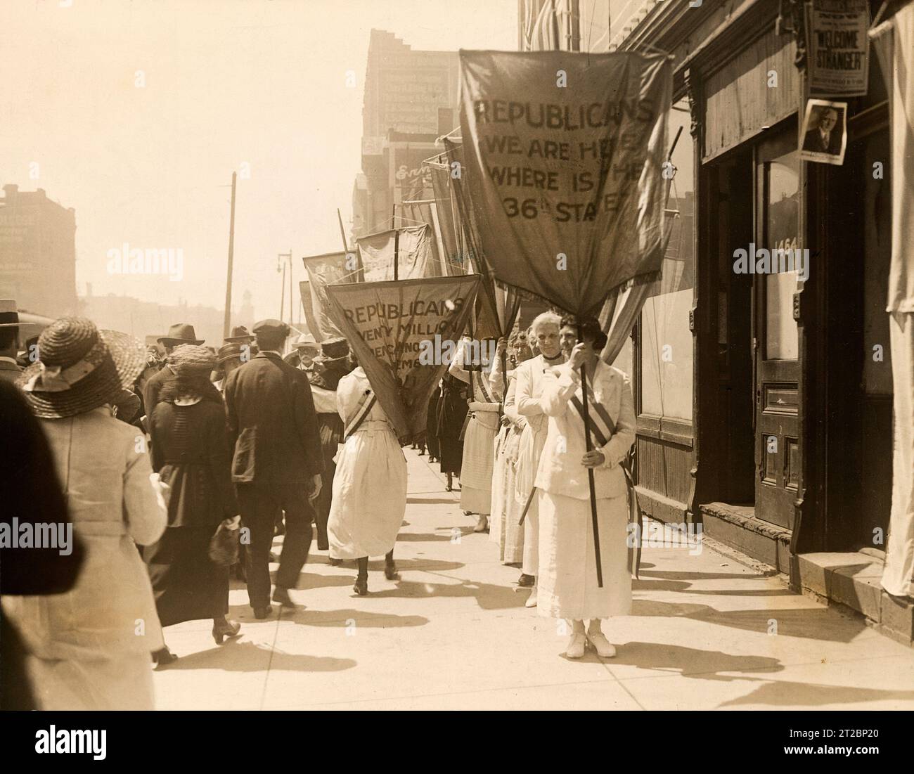 Members of National Woman's Party protesting Republican National ...