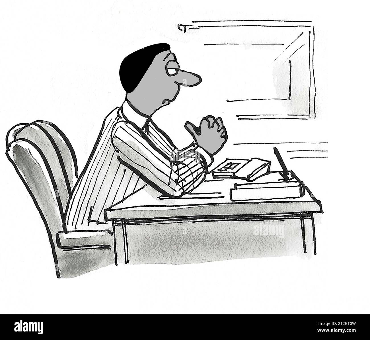 Black executive thinking Stock Photo - Alamy