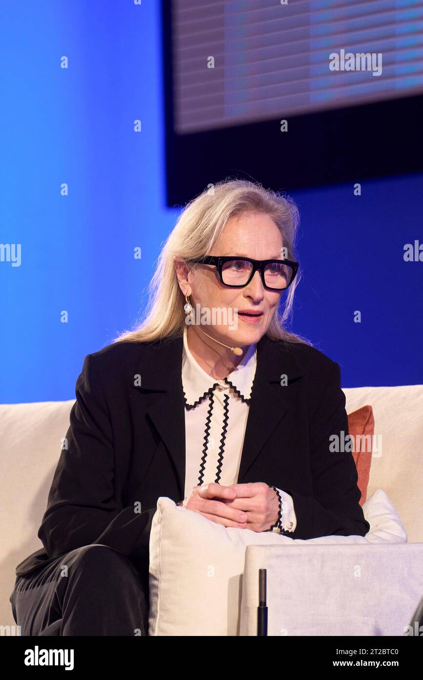 Oviedo. Spain. 20231018, Meryl Streep attends 'Sin Guion' conference ...
