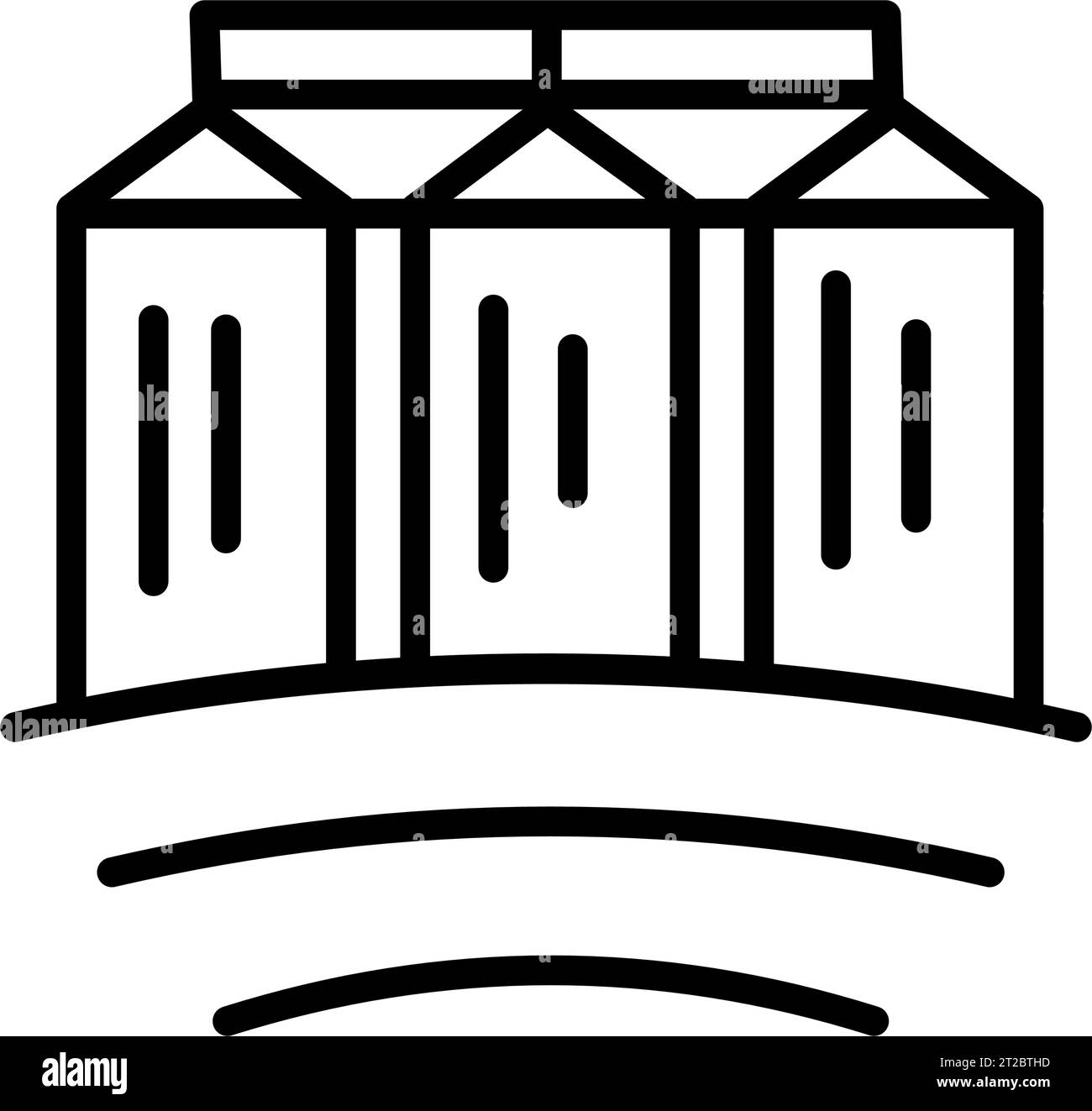 Grain Silo line icon. linear style sign for mobile concept and web ...