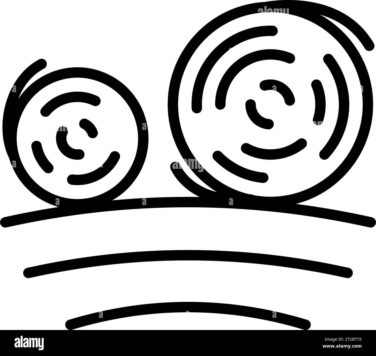 Farm hay icon. Outline farm hay vector icon for web design isolated on ...