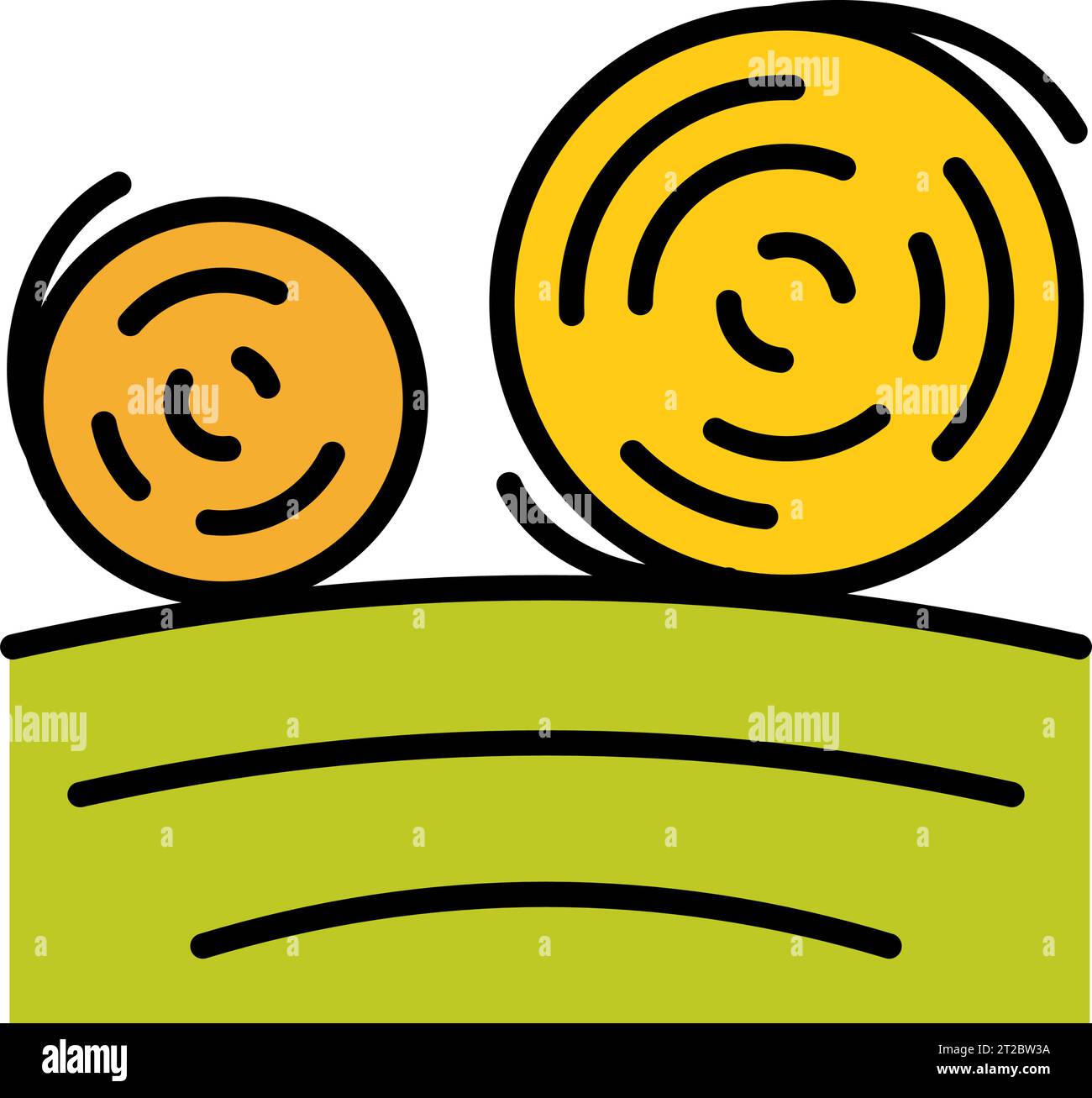 Farm hay icon. Color farm hay vector icon for web design isolated on ...