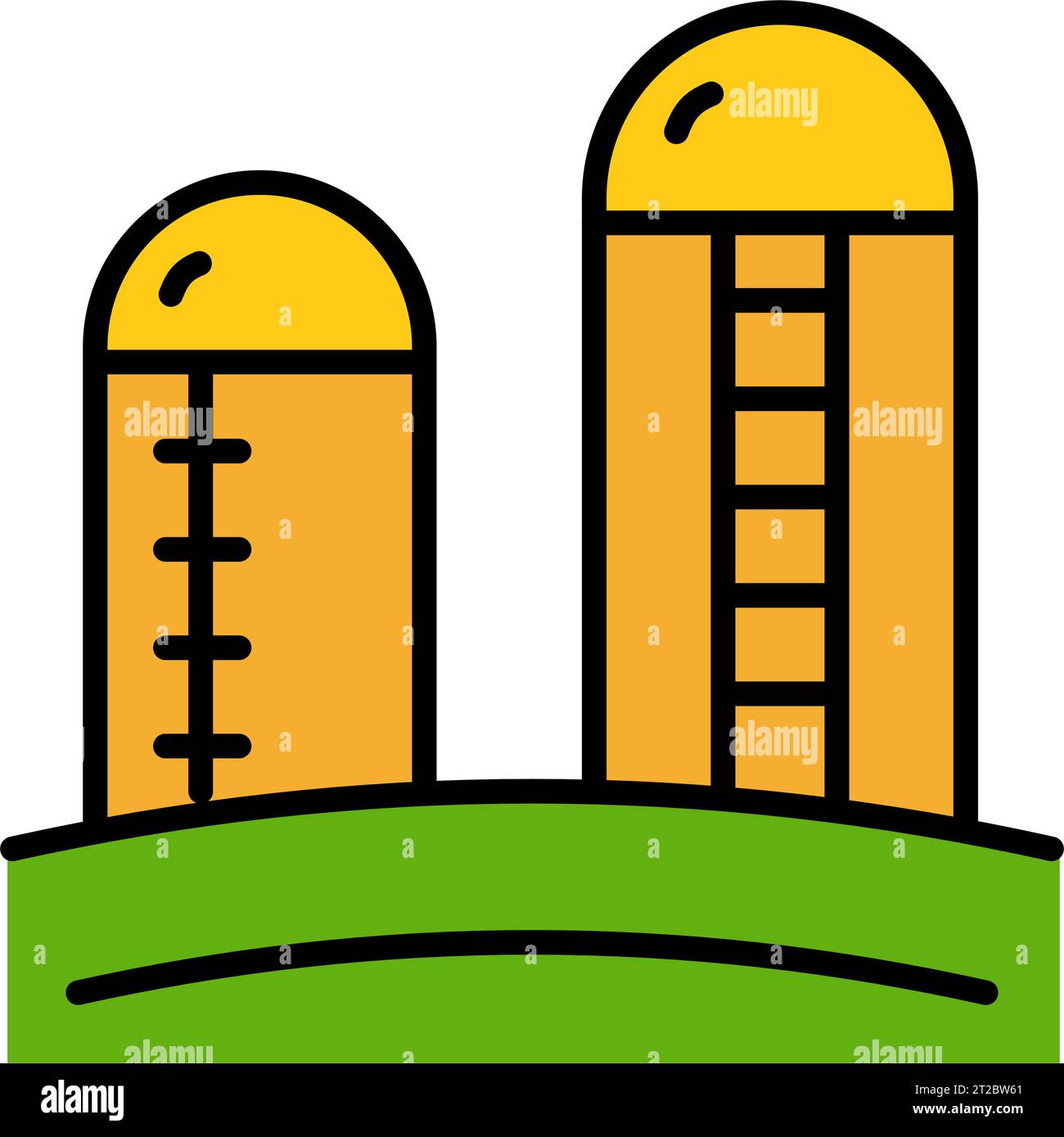 Grain Silo color icon. Simple style sign for mobile concept and web ...